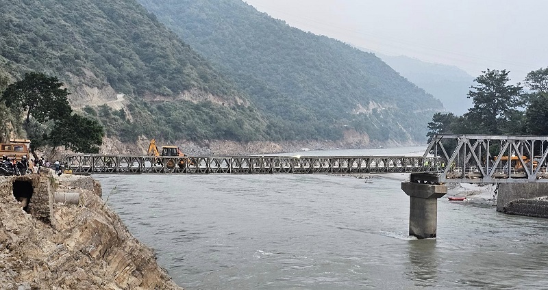 सेनाले सुरु गर्‍यो खुर्कोटस्थित सुनकोसीको बेलीब्रिज मर्मत, दुई दिनभित्र ...
